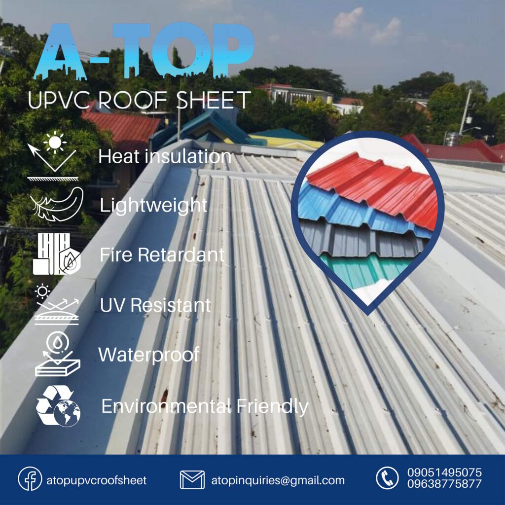 A-TOP uPVC Roof Sheet - Filhome Builders Center Inc.