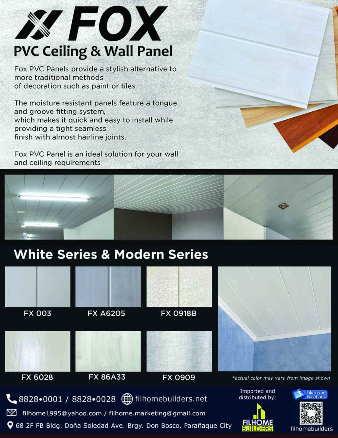 Fox Ceiling and Wall Panels - Filhome Builders Center Inc.