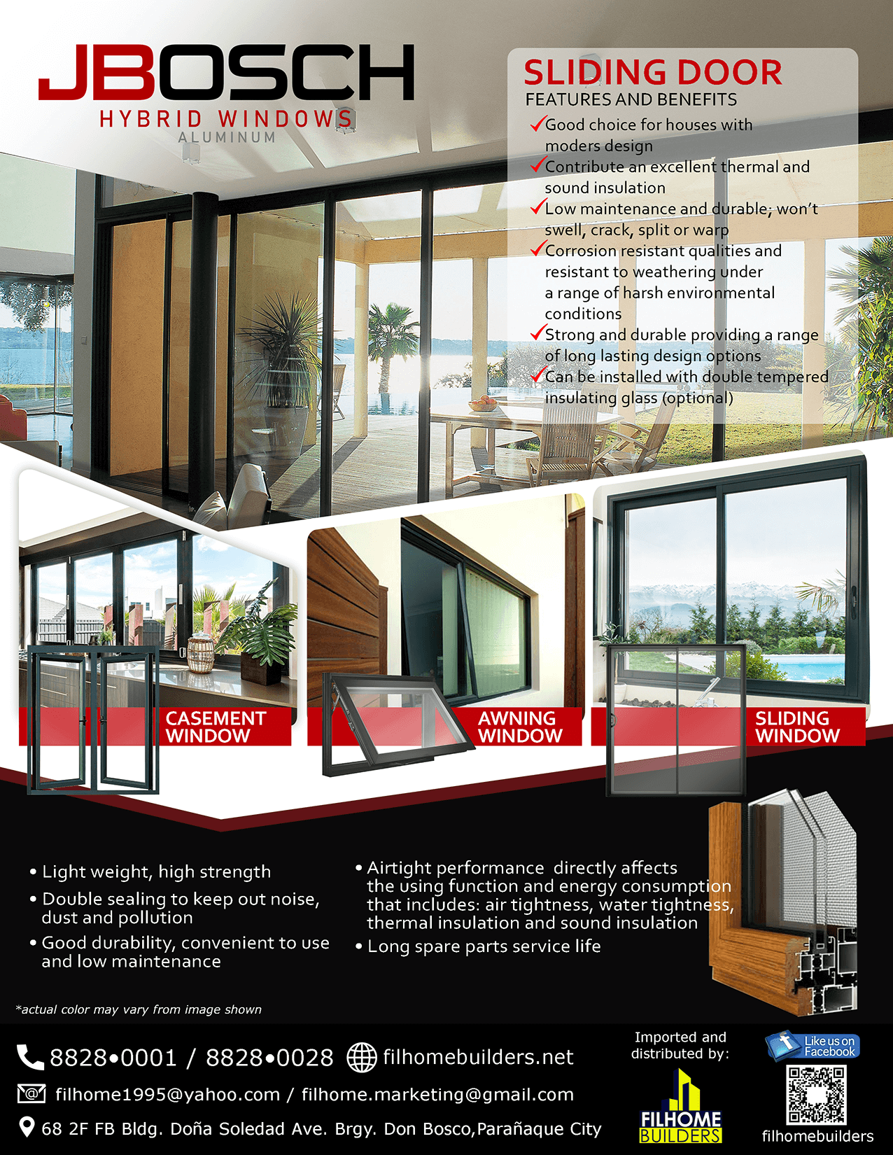 JBOSCH HYBRID WINDOWS – Filhome Builders Center Inc.
